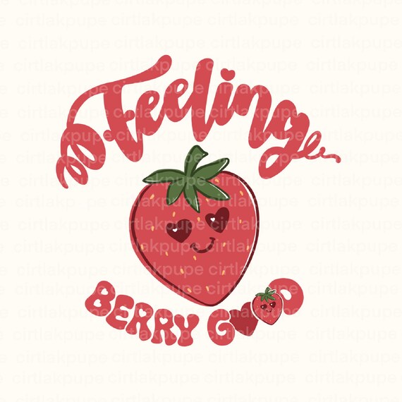 Groovy Strawberry PNG File Sublimation Shirt No Svg Trendy | Etsy