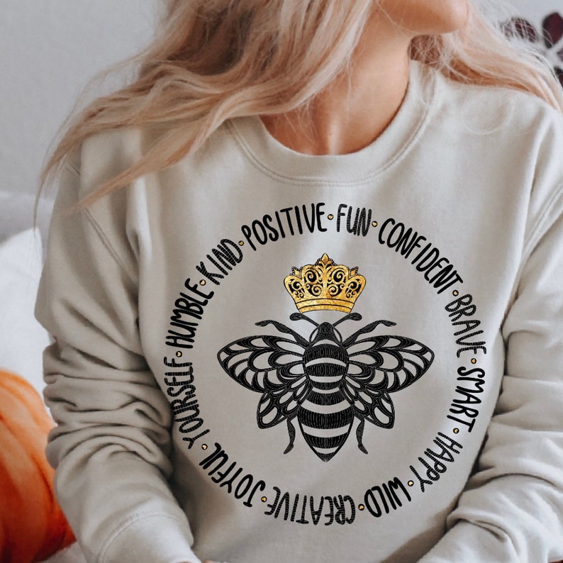Queen Bee PNG Sublimation Design Beeyoutiful Quote Digital - Etsy Canada