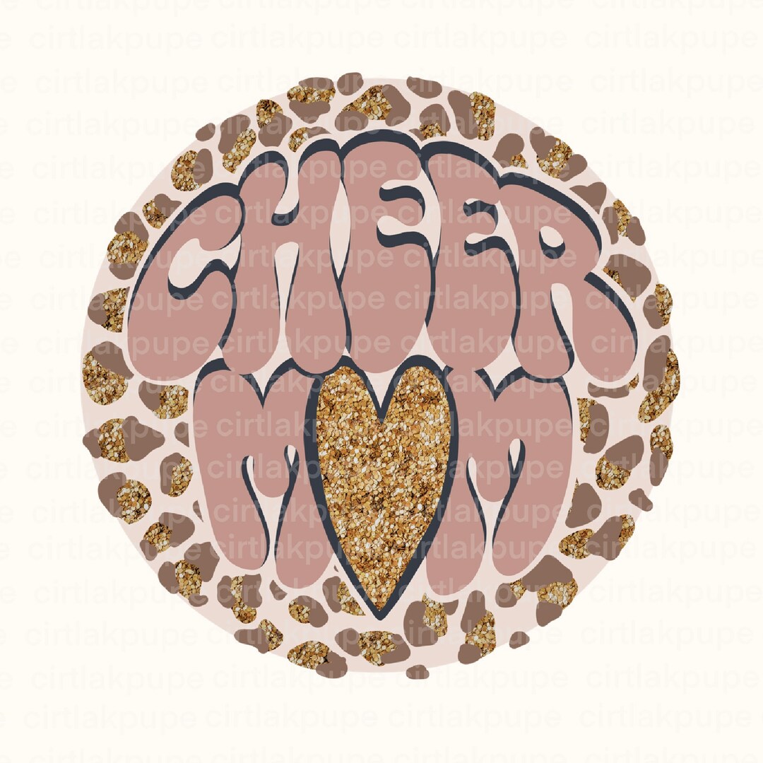 Cheer Mom PNG, Cheer Mom Shirt Png, Retro Cheer Mom, Cheer Leopard ...