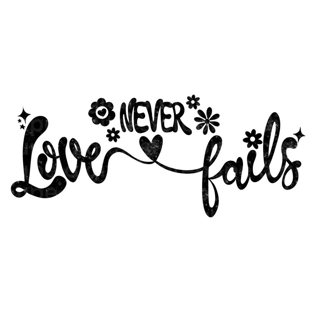 Love Never Fails Png, Valentine's Day Png, Bible Verse Png, Kindness ...