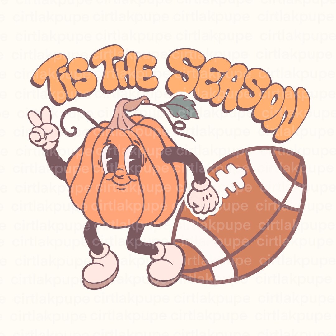 Football Fall Pumpkin PNG Digital Download Cute Shirt, Groovy Hand ...