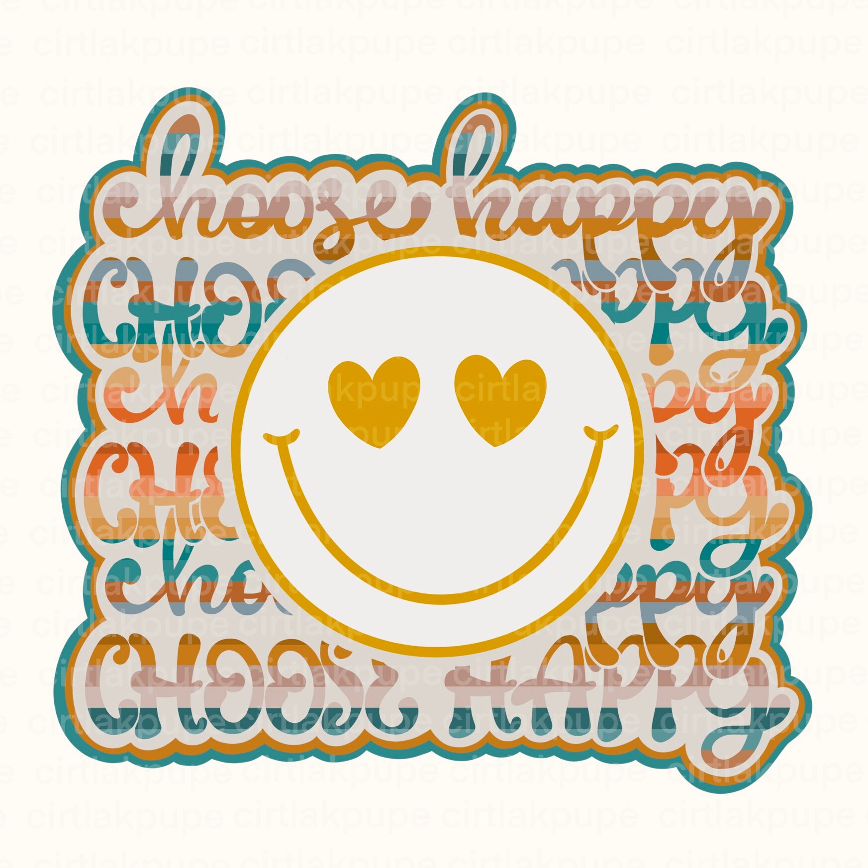 Choose Happy Png File Digital Download Trendy Shirt No Svg | Etsy