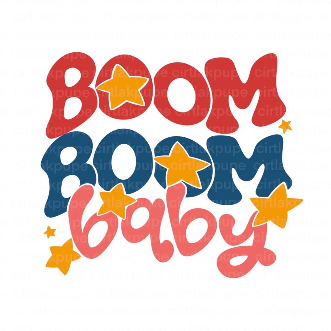 Boom Boom Baby Png, 4th of July Png , Independence Day Shirt, Retro ...