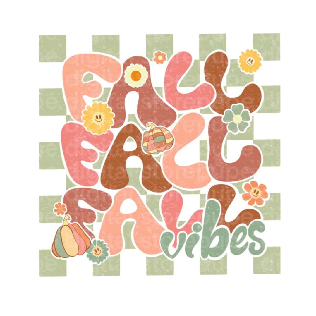 Retro Fall Png, Checkered Fall Sweatshirt Design, Vintage Fall Design ...