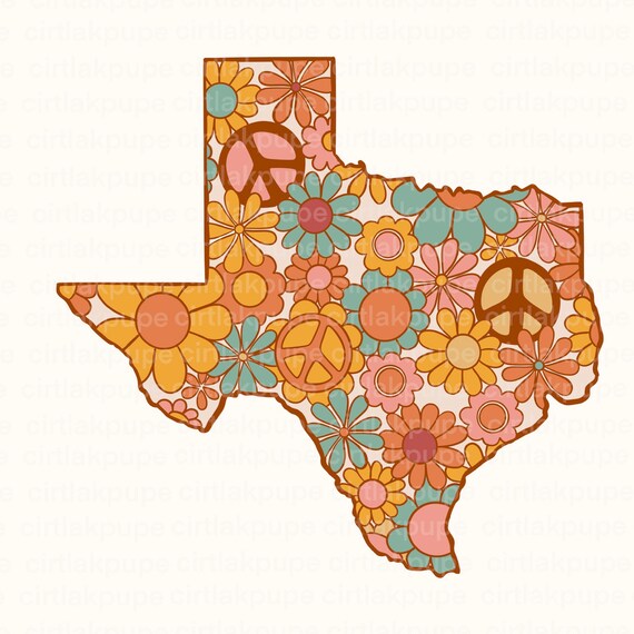 Retro Texas Popular Png Texas State Png Printable Texas - Etsy