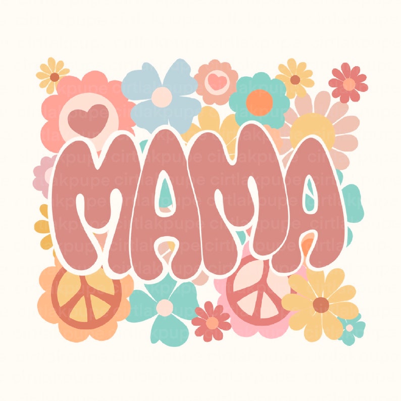 Mother Day Png Floral Mama PNG Retro Mama Sublimation Design - Etsy