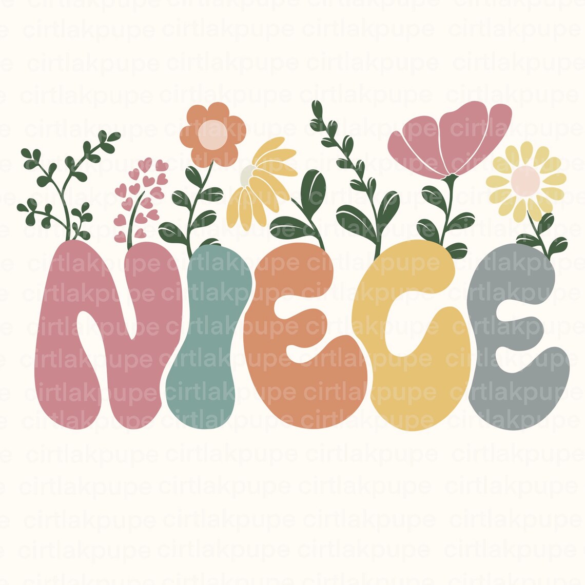 Niece Flower Sweatshirt or Shirt Png File Sublimation No Svg - Etsy