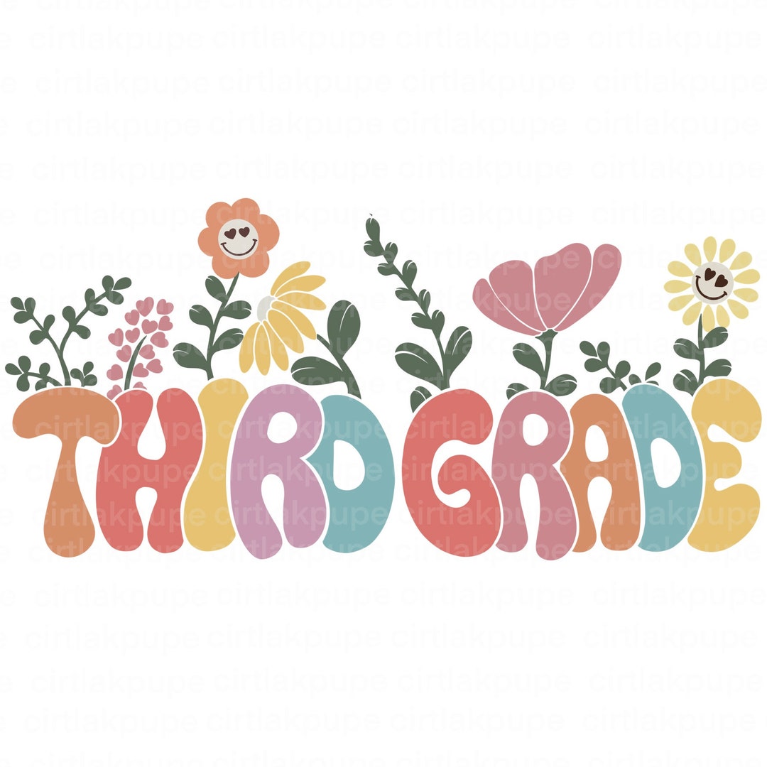 Third Grade Png File Trendy Sublimation Teacher Shirt No Svg, Teaching ...