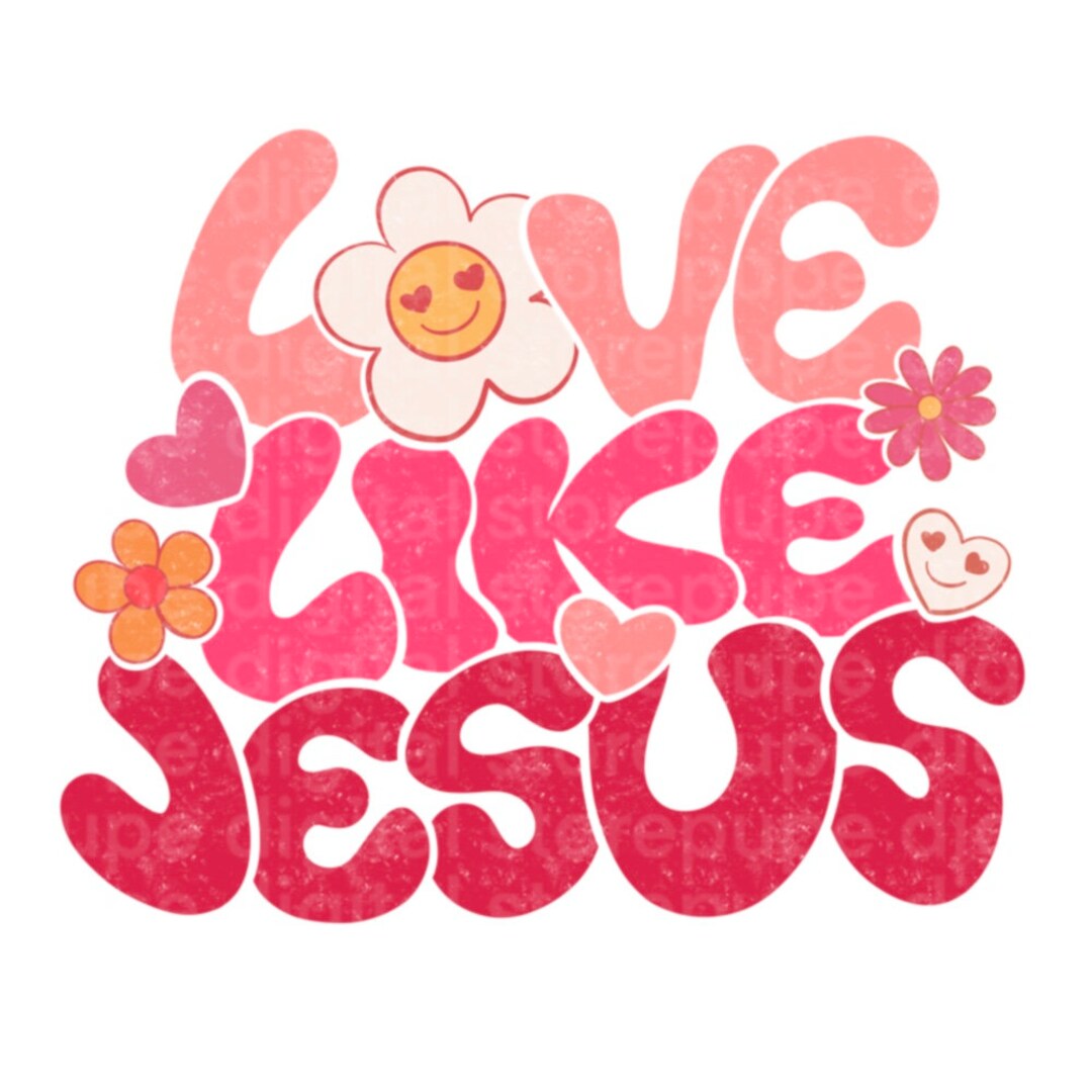 Groovy Christian Png, Floral Jesus Love Png Sublimation, Pink Retro ...