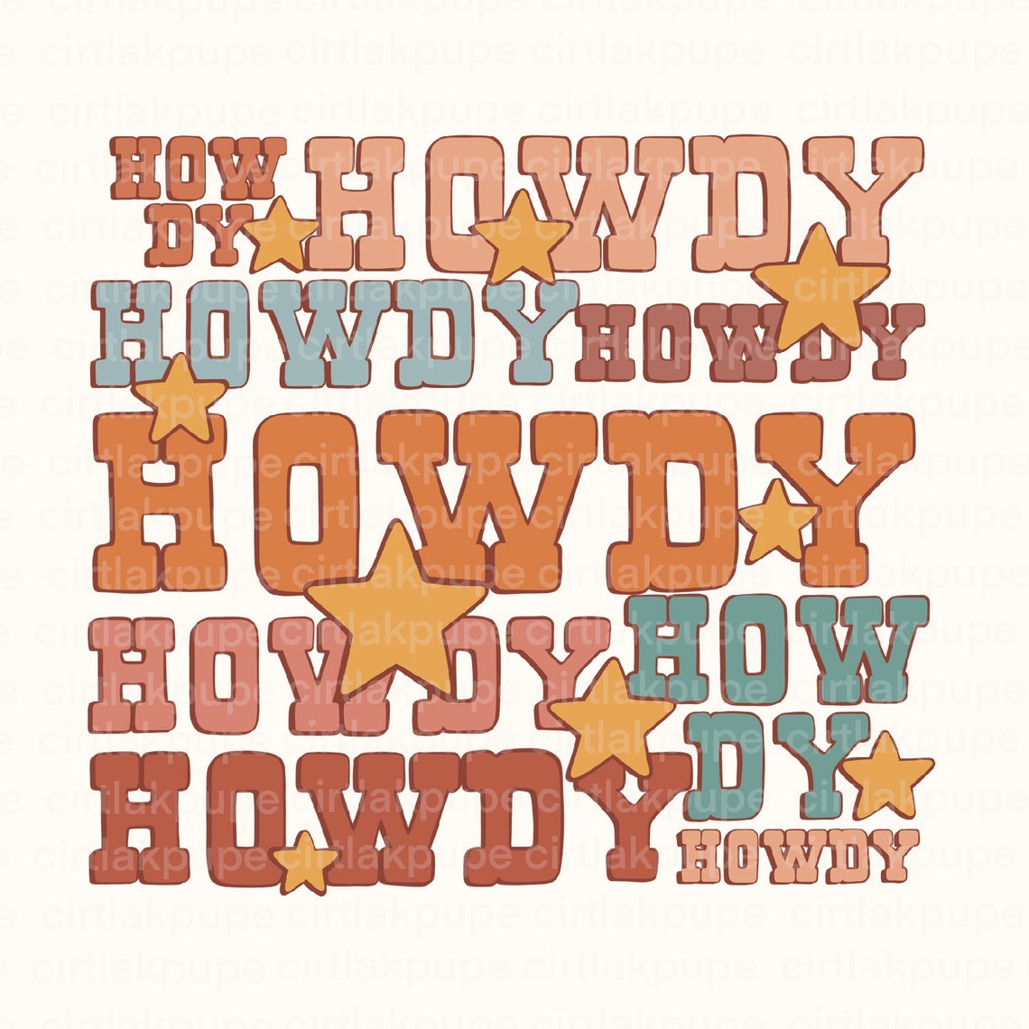 Howdy Png Retro Cowboy Hat Png Western PNG Something in the - Etsy