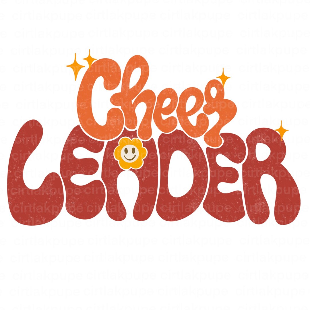 Cheer Leader Png, Groovy Cheer PNG, Cheerleader Trendy Shirt Png, Retro ...