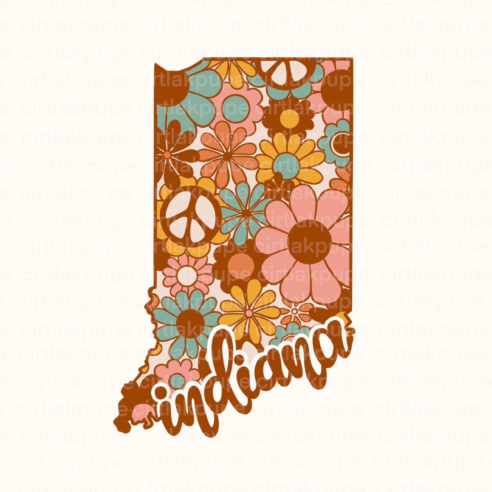 Indiana State Popular Png IN State Trendy Sublimation Design - Etsy
