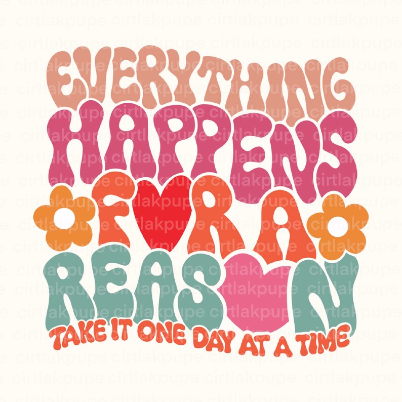 Everything Happens for A Reason Popular Png File Trendy - Etsy