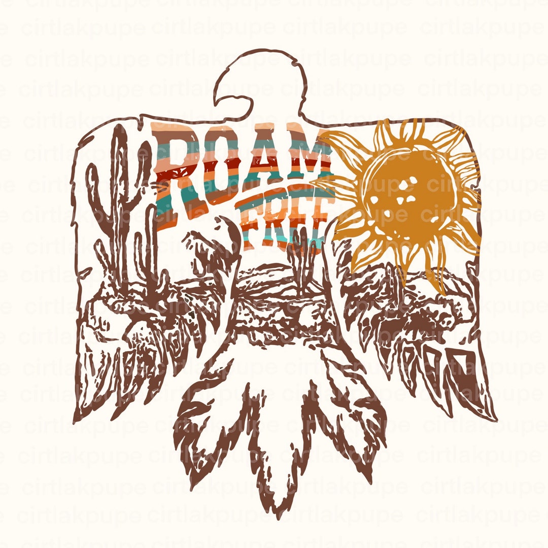 Thunderbird Png, Western Shirt Png, Native American Indian Png, Roam ...