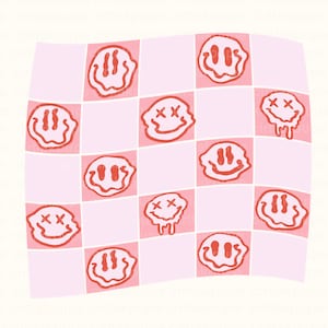 Groovy Smiley Checkerboard Png File Sublimation Shirt Design No Svg ...