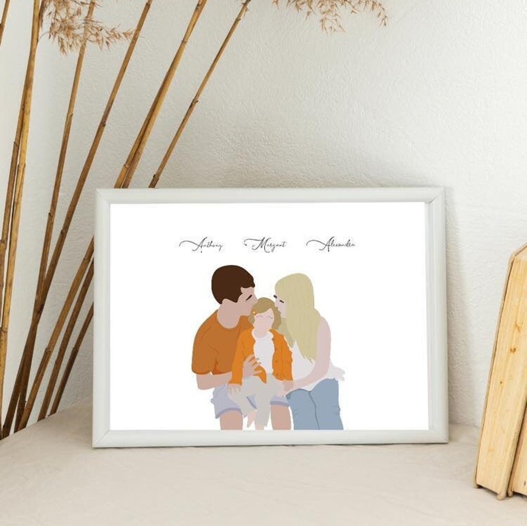 Personalized Illustration From a Photo - Digital or Paper Version ...