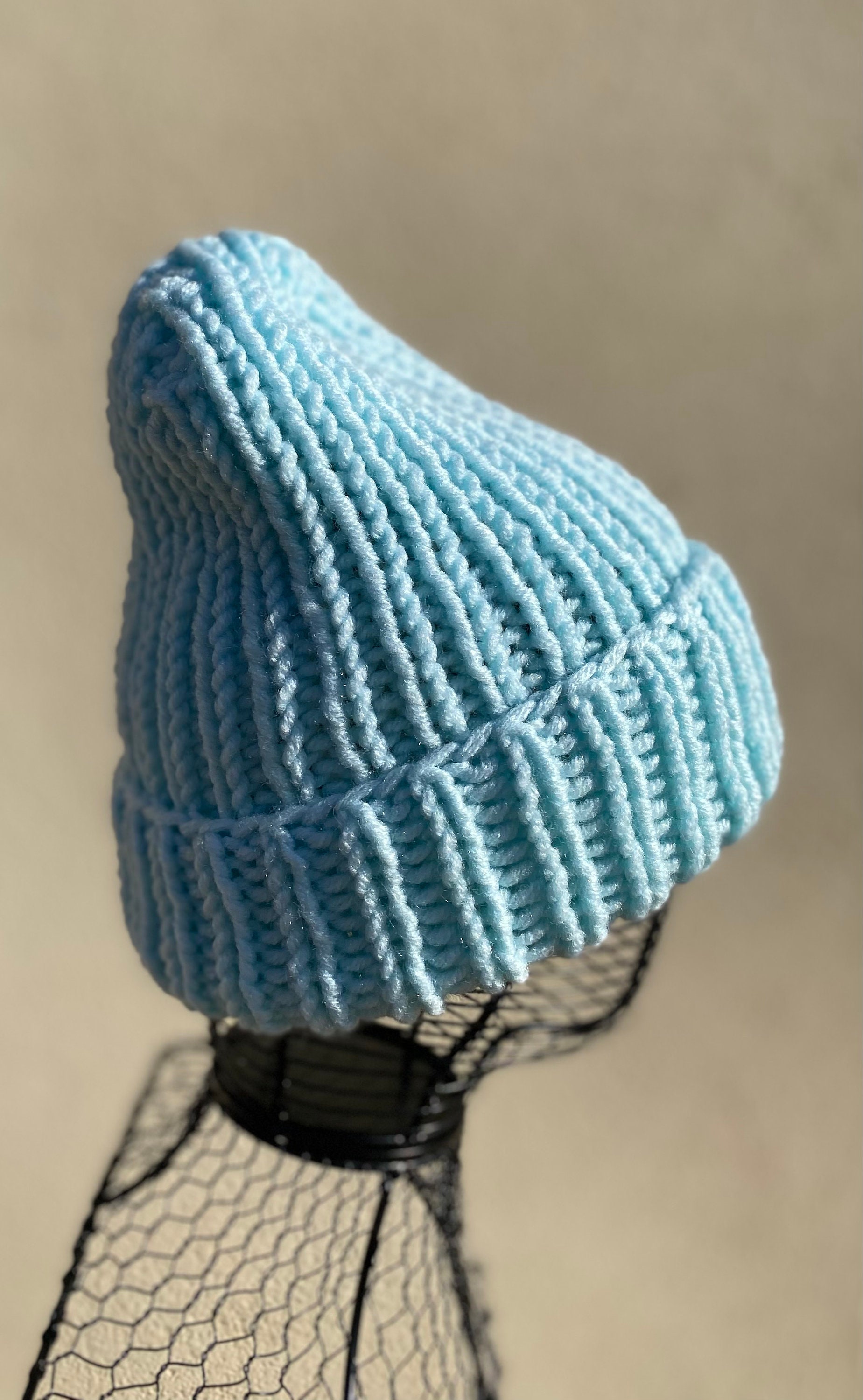 Light Blue Wool Hat Cozy Wool Beanie Winter Hat Beanie - Etsy