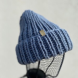 Light Blue Wool Hat, Cozy Wool Beanie, Winter Hat, Beanie Oversized ...