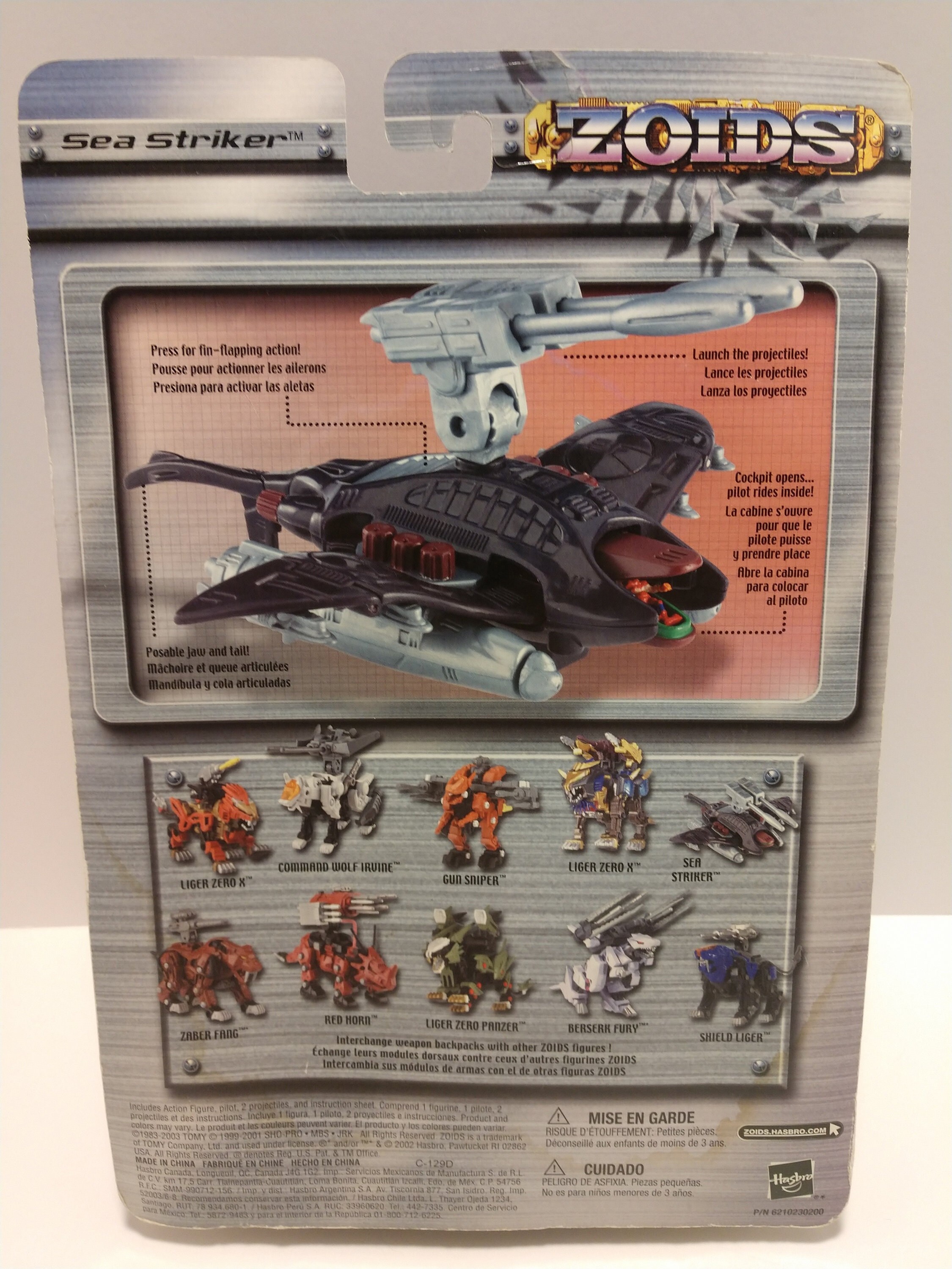 Zoids Action Figure Sea Striker Hasbro Tomy 2002 New! Unopened! Retro ...