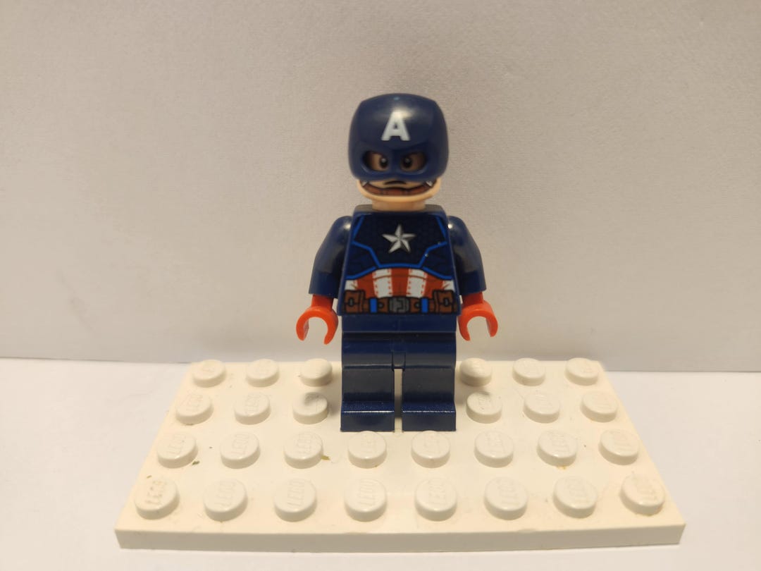 LEGO Super Heroes Avengers Captain America Minifigure Sh686 Used Good ...