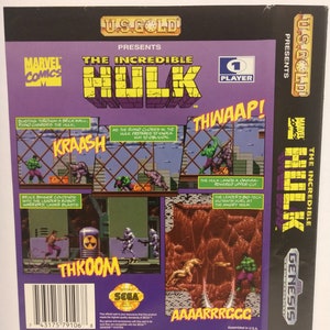 The Incredible Hulk Sega Genesis 1993 Game Cover Original in Picture ...