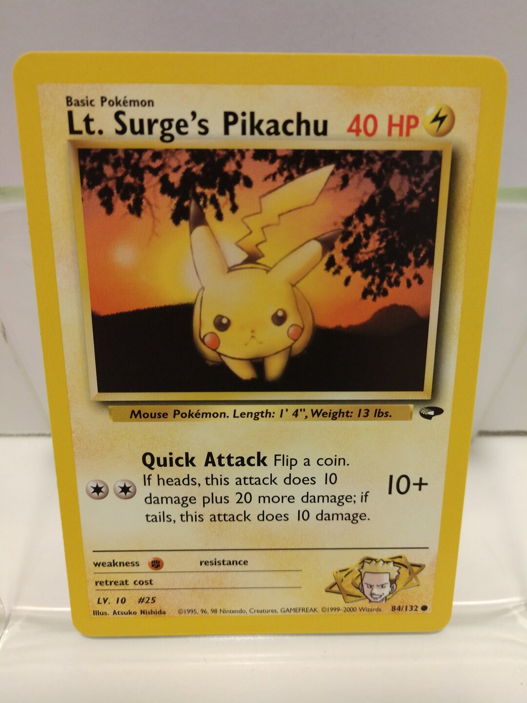 Pokemon Card Lt. Surge's Pikachu Gym Challenge Vintage! Very Good ...