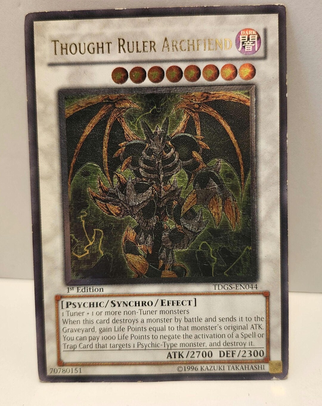 YU-GI-OH Card Thought Ruler Archfiend Tdgs-en044 First Edition Rough to ...