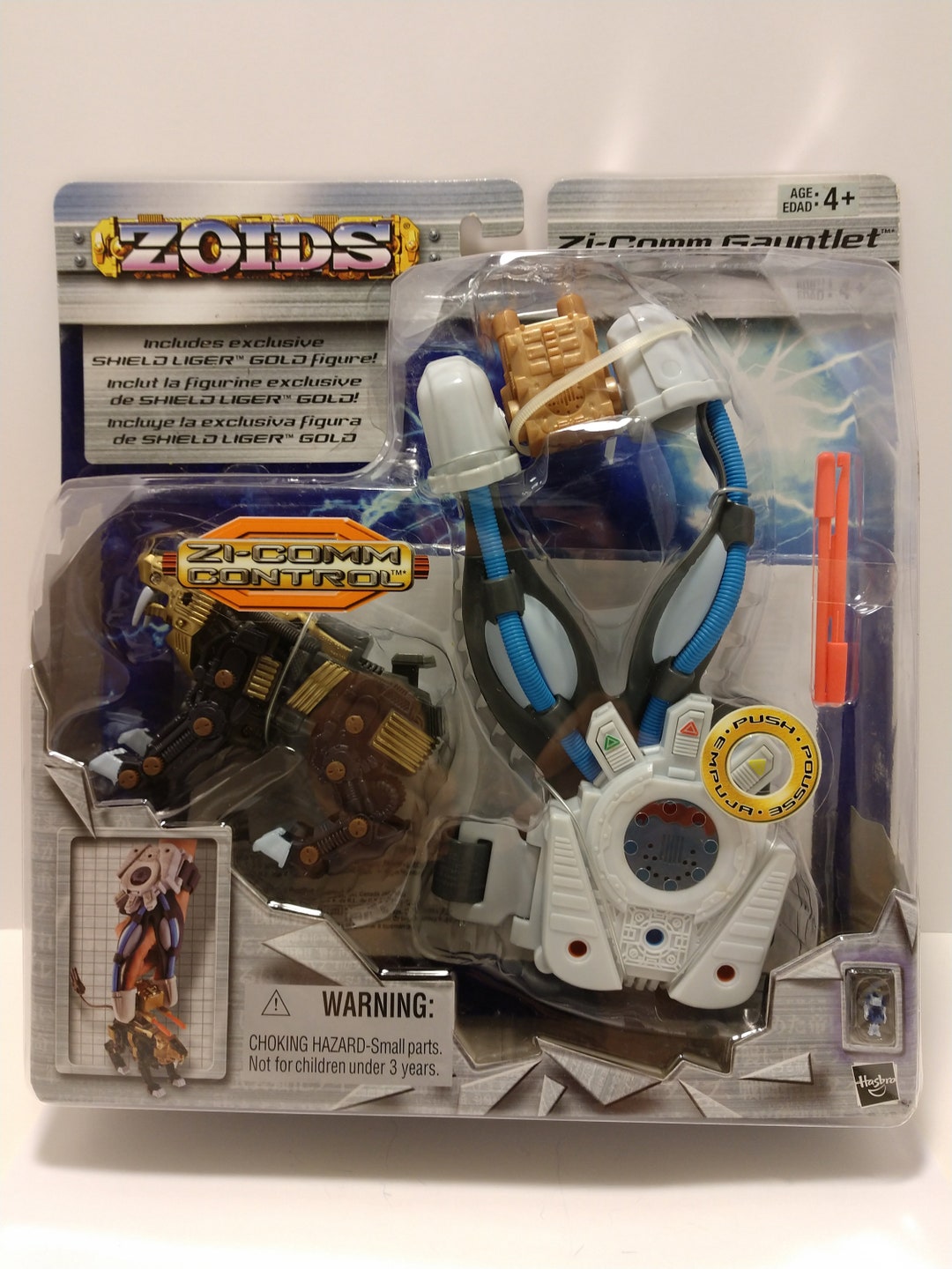 Zoids Zi-comm Gauntlet With Exclusive Shield Liger Gold Figure! Hasbro ...