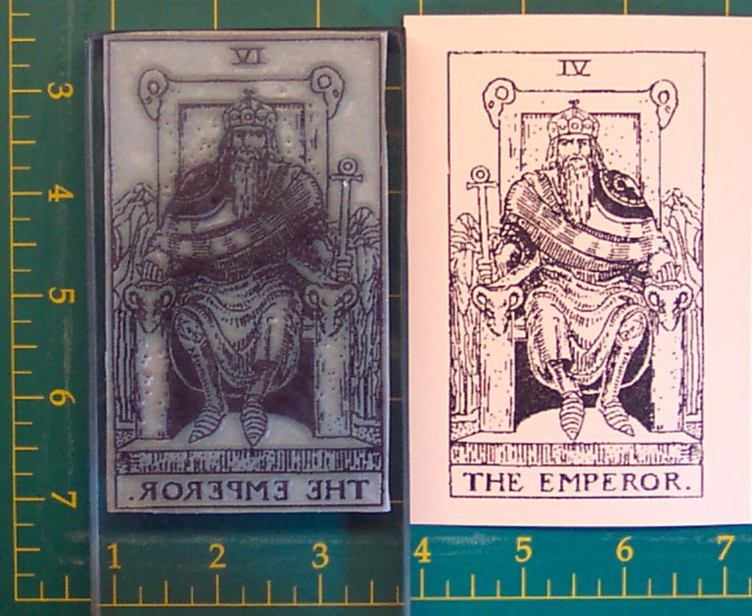 Unmounted UM Tarot Card Rubber Stamp #4 the Emperor Full Size - Etsy