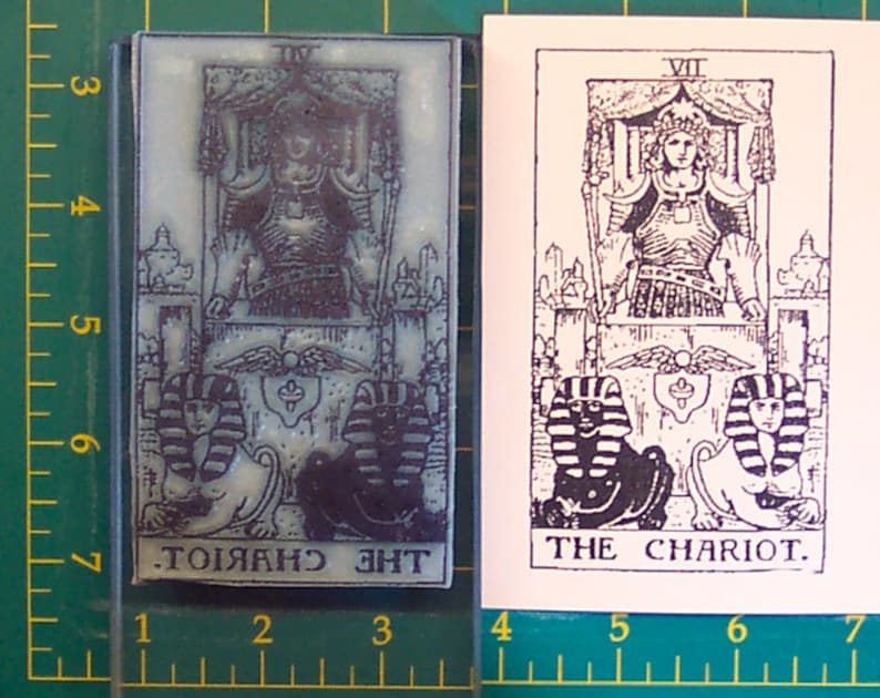 Unmounted UM Tarot Card Rubber Stamp #7 the Chariot Full Size - Etsy