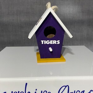 Louisiana LSU Tigers Football Wood Birdhouse Christmas Ornament - Etsy
