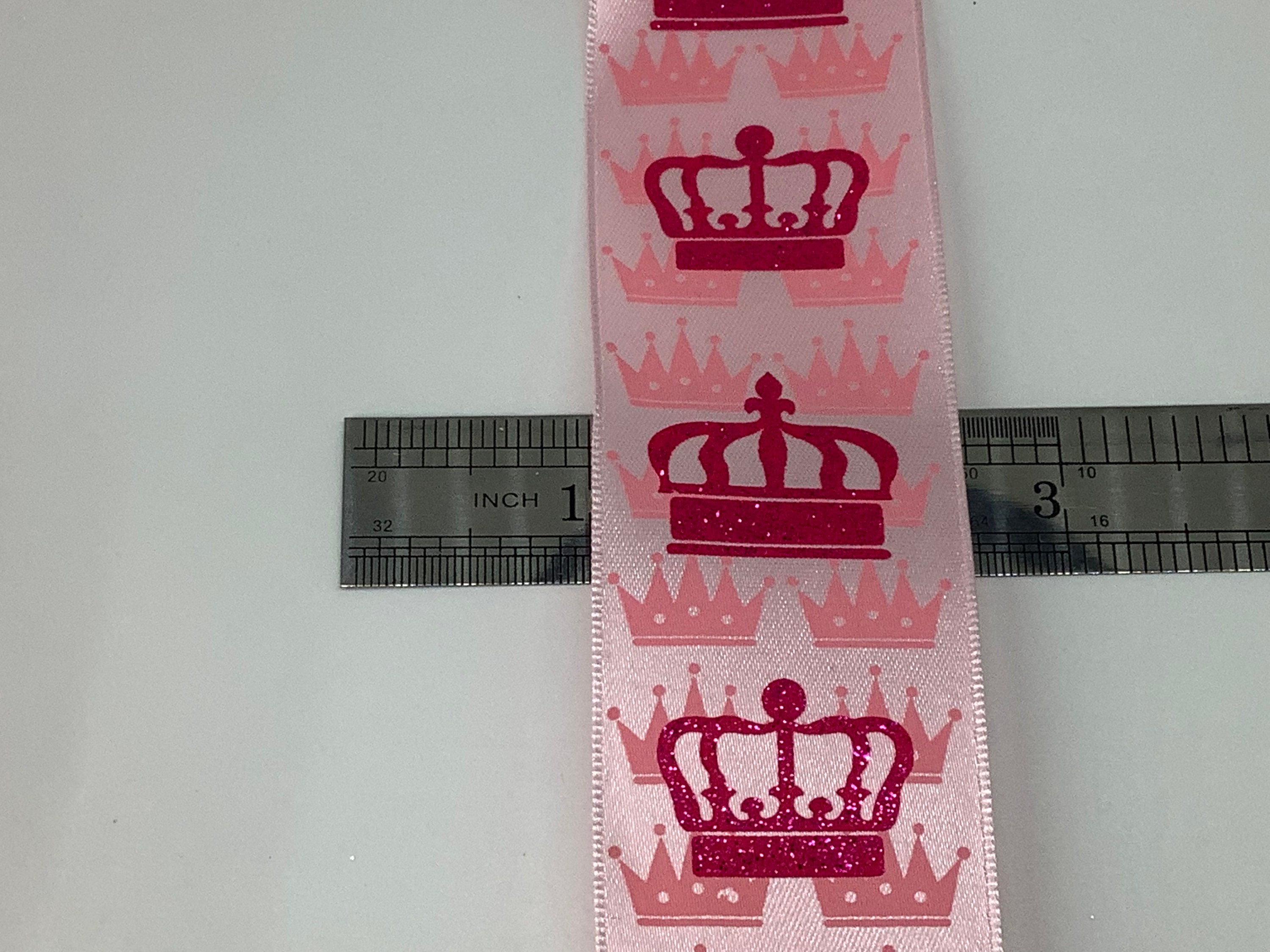 1 Yard of Wired Crown Ribbon Queen Ribbon Pink Crown Ribbon - Etsy
