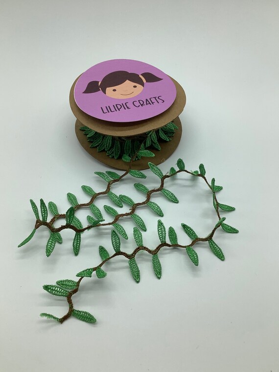 1 Yard of Embroidery Leaf Lace Ribbon Vine Ribbon Leaf Vine | Etsy