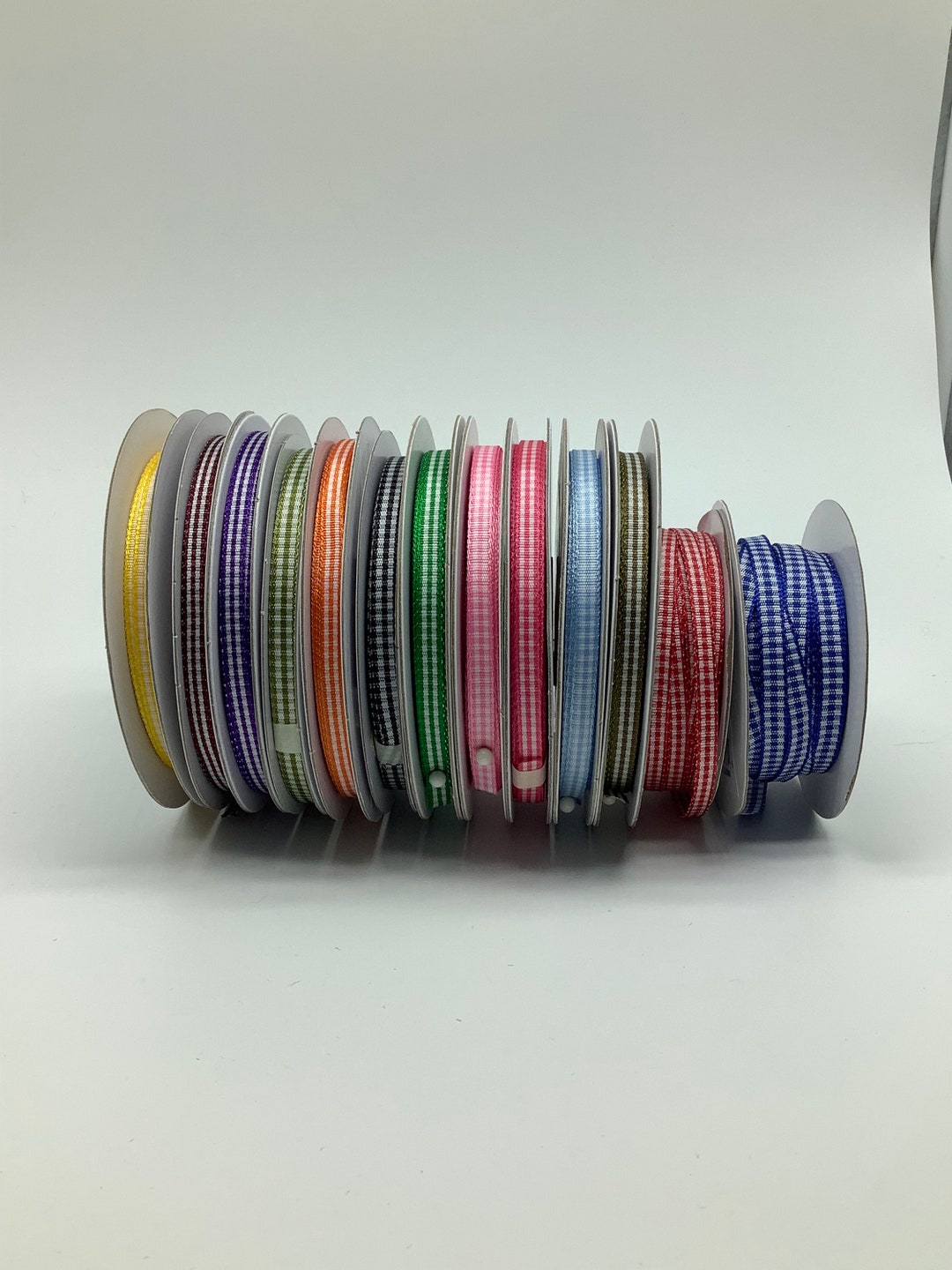 2 Yards Skinny Checkered Ribbon, Skinny Gingham Ribbon - Etsy