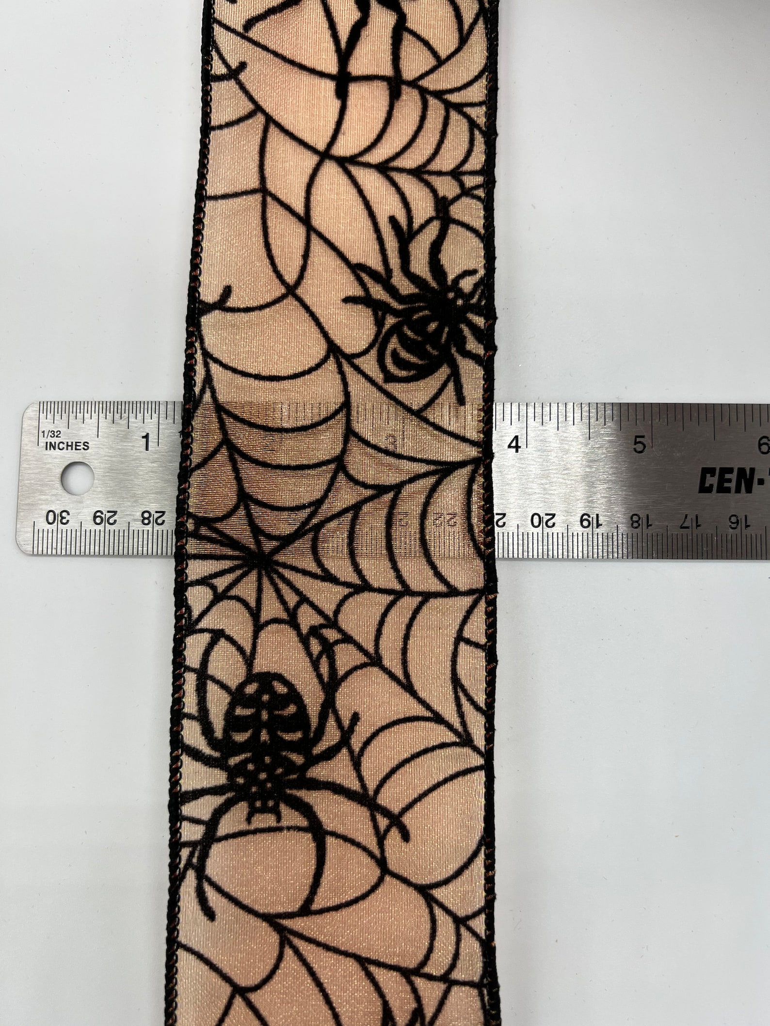 1 Yard of 2.5 Wired Halloween Ribbon Spider Ribbon Skull - Etsy