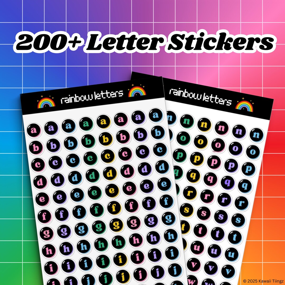 Bead Sticker 2 Pc Letter Stickers Cute Stickers Planner Stickers Junk ...
