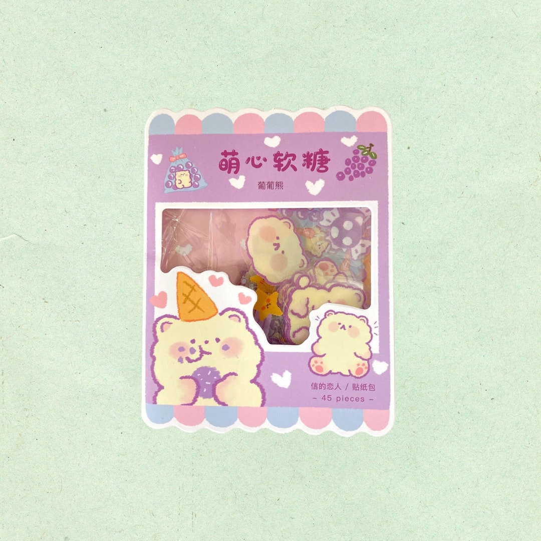 Kawaii Clear Stickers Cute Stickers Kawaii Planner Stickers Clear 45 ...