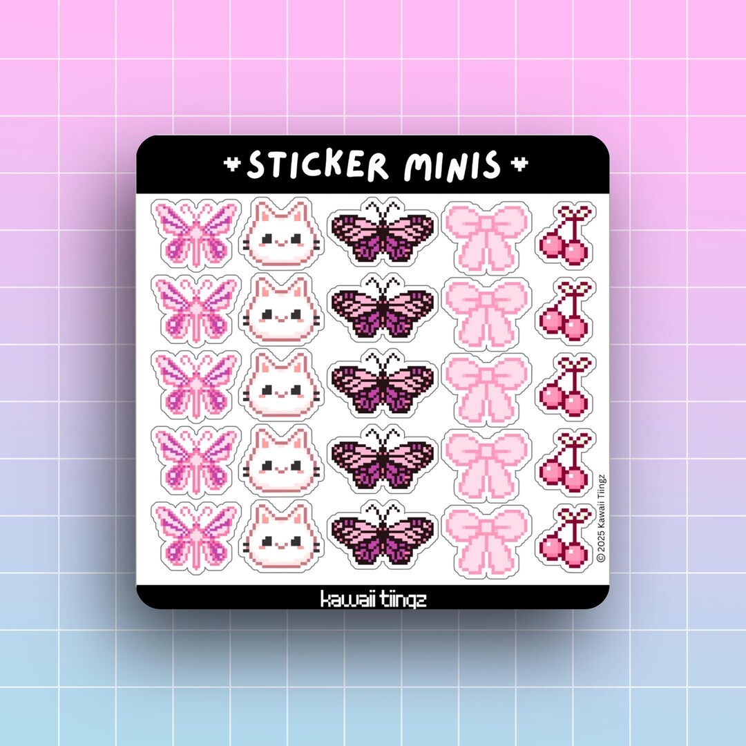 Butterfly Planner Stickers Pixel Stickers Junk Journal Stickers ...