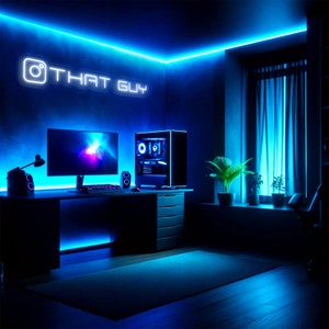 Gamer Neon Sign Custom, Game Room Decor, Personalized Gamer Tag Sign ...