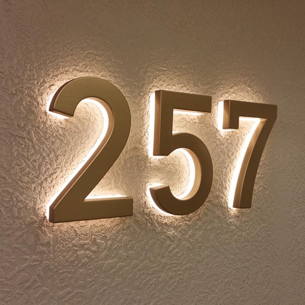 Led House Number|3d House Numbers Sign | Address Sign | Metal Sign ...