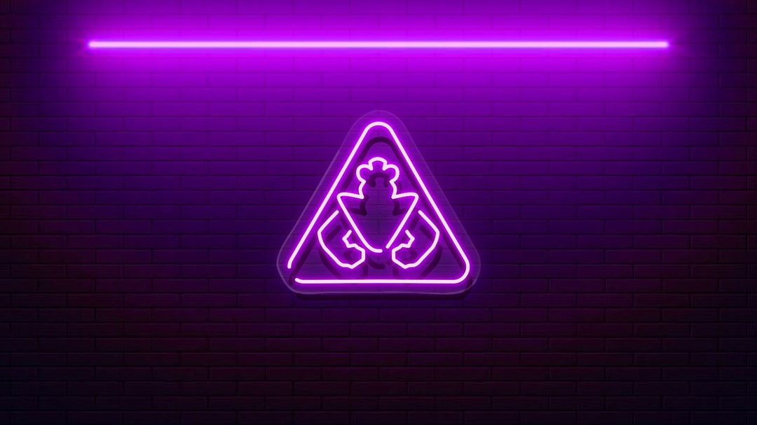 FNAF Bonnie Security Breach Warning Sign , Neon Like , Bonnie Light ...