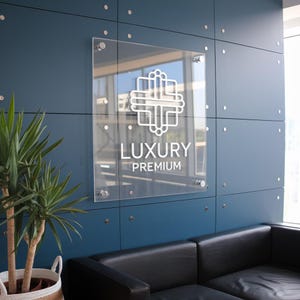 Business Mirror Logo Sign - Acrylic Custom Logo Decoration - Office ...