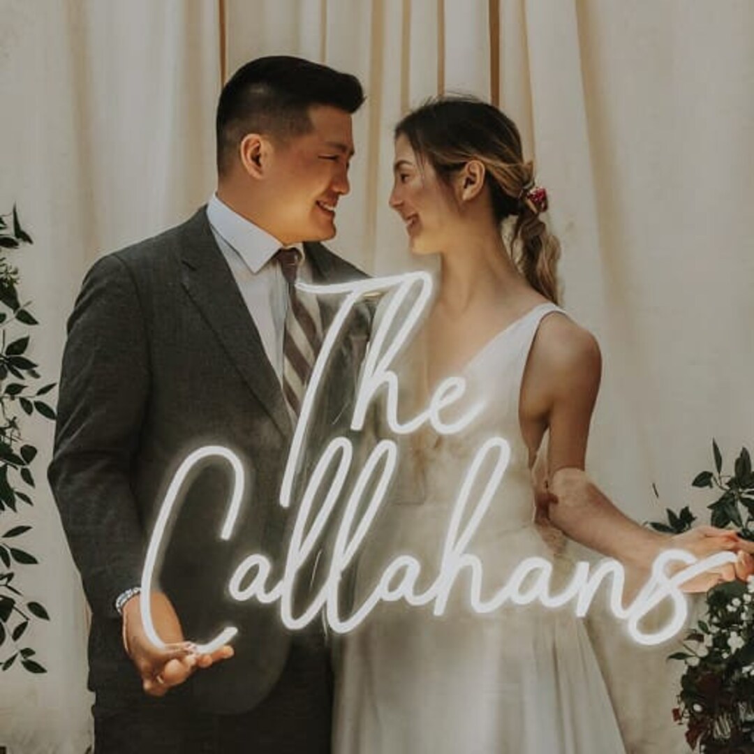 Custom Neon Sign LOGO | Personalized Wedding Sign | Wedding Neon Sign ...