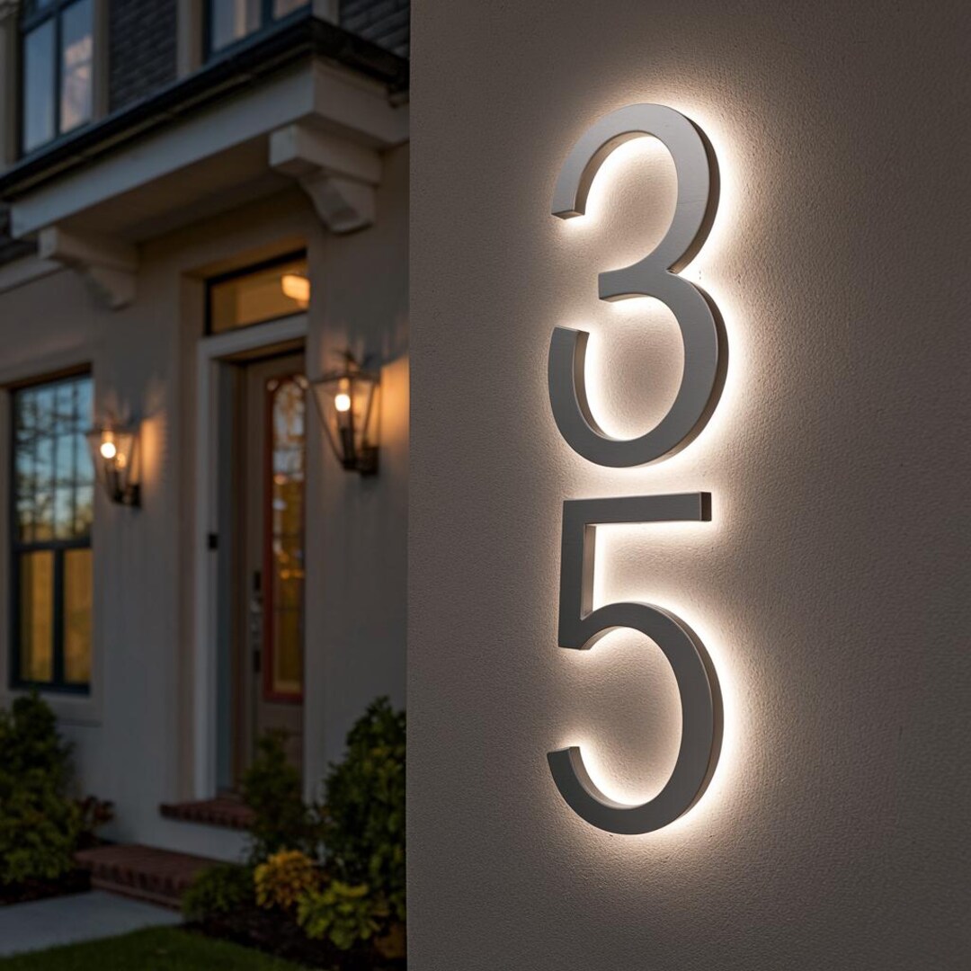 Led House Number|3d House Numbers Sign | Address Sign | Metal Sign ...