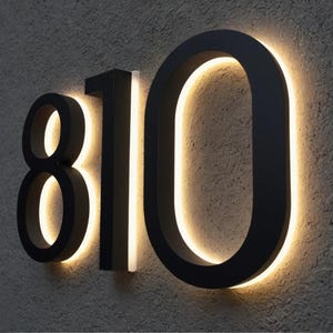 Led House Number|3d House Numbers Sign | Address Sign | Metal Sign ...