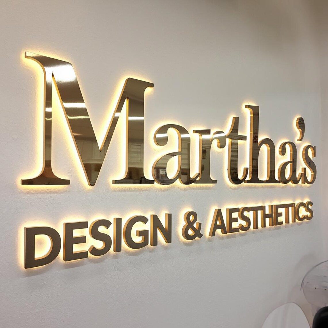 Custom Led Sign | Backlit Stainless Steel|3d Letter Sign | Storefront ...