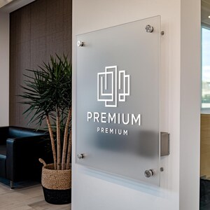 Business Mirror Logo Sign - Acrylic Custom Logo Decoration - Office ...
