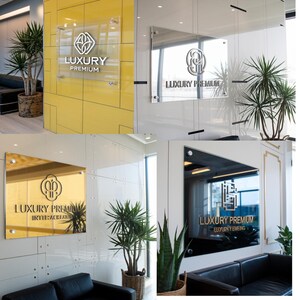 Business Mirror Logo Sign - Acrylic Custom Logo Decoration - Office ...