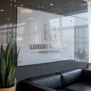 Custom Square Acrylic Business Logo Sign || Custom Logo Sign for ...