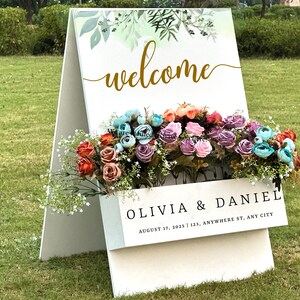 Flower Box Welcome Sign Wedding Welcome Sign Personalized Decor Flower ...